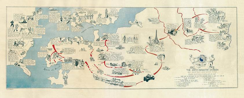 29th Infantry Division Campaign Map – HistoryShots InfoArt