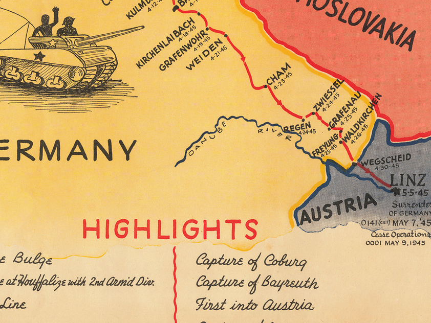 11th Armored Division Campaign Map – HistoryShots InfoArt
