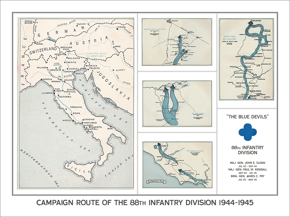 88th Infantry Division Campaign Map – HistoryShots InfoArt