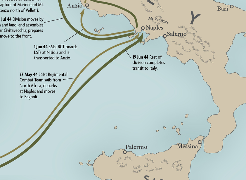 91st Infantry Division Campaign Map – HistoryShots InfoArt