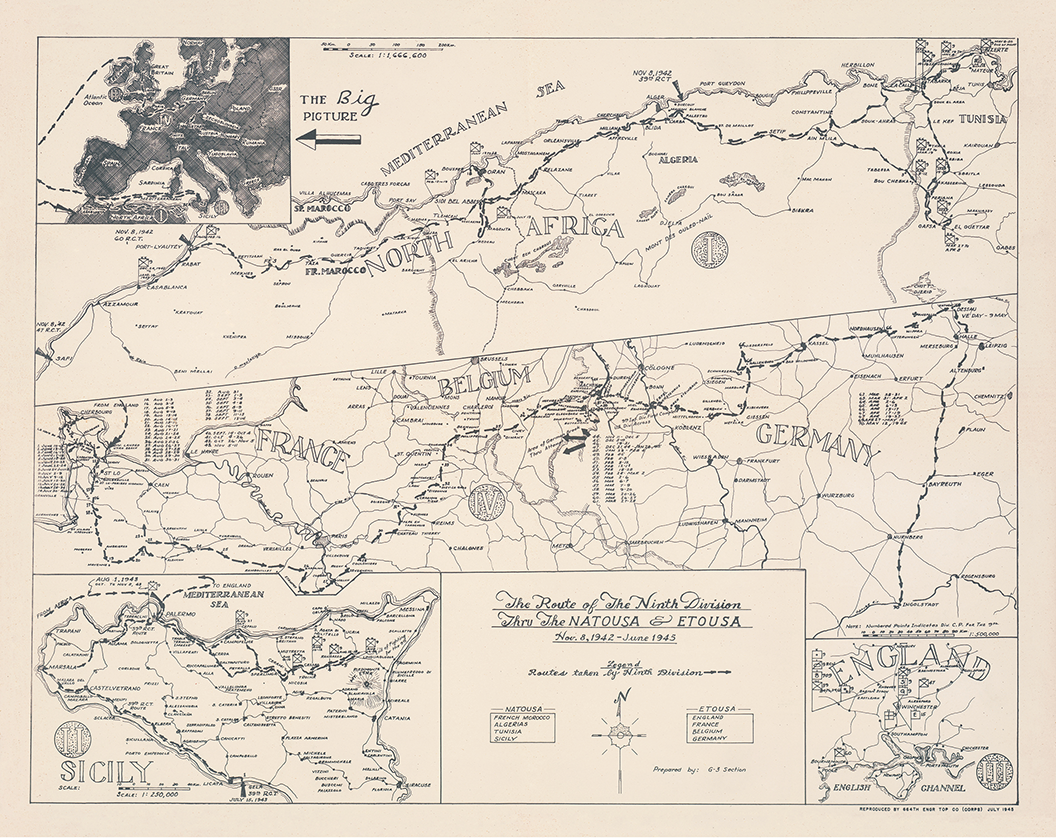 9th Infantry Division Campaign Map – HistoryShots InfoArt