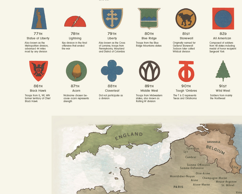 US Army Divisions in World War I – HistoryShots InfoArt