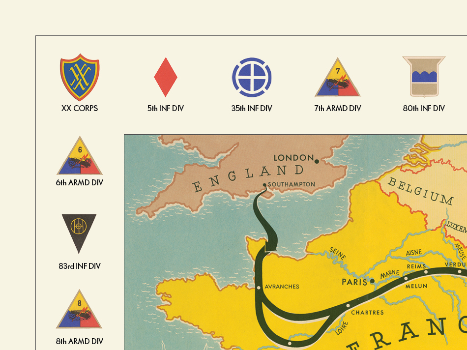 XX U.S. Army Corps Campaign Map – HistoryShots InfoArt